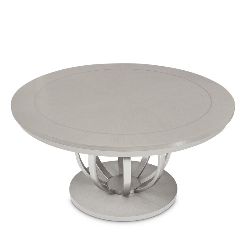 Michael Amini Eclipse Round Pedestal Dining Table | Wayfair
